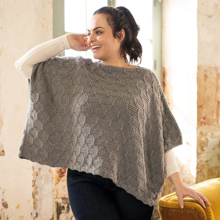 Knitting poncho store